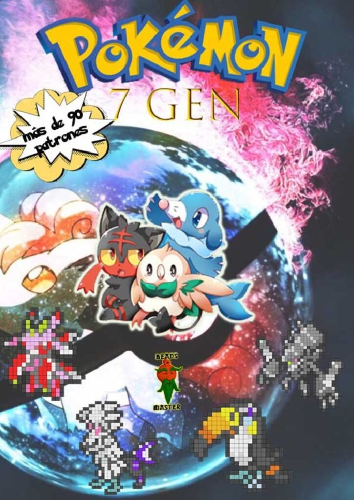 Pokemon Generación 7 (90 patrones) – Beads Master Colombia