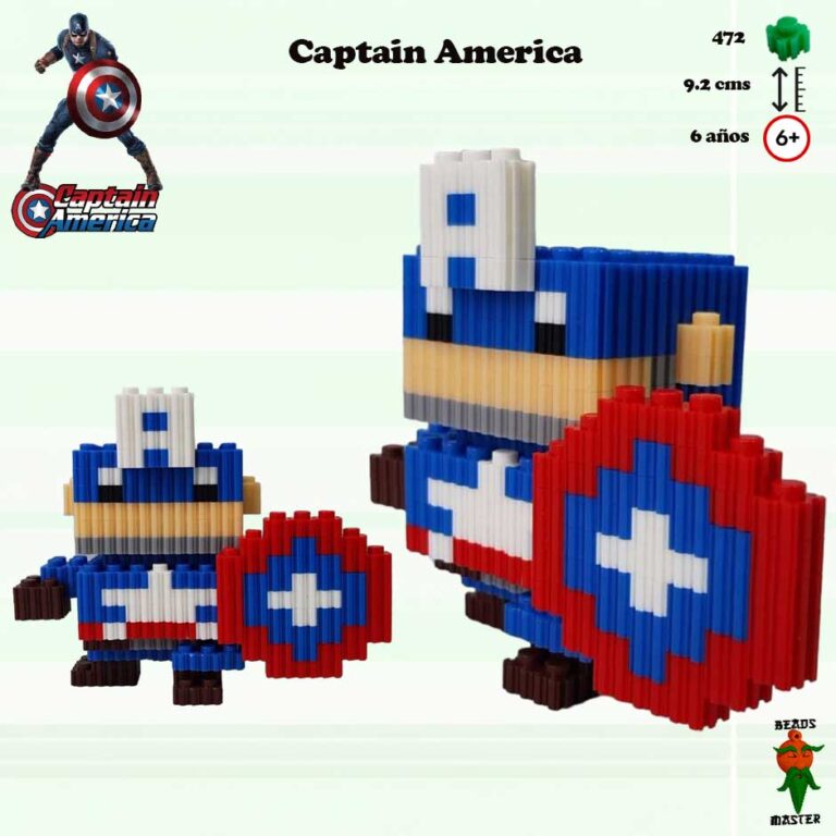 Cap America (cube style) – Beads Master Colombia